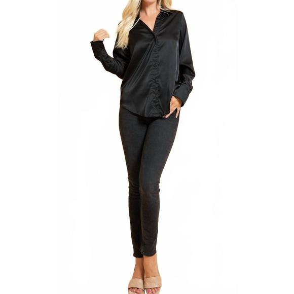 glam | Tops | New Glam Brooklyn Buttondown Collared Shirttail Hem Shirt ...